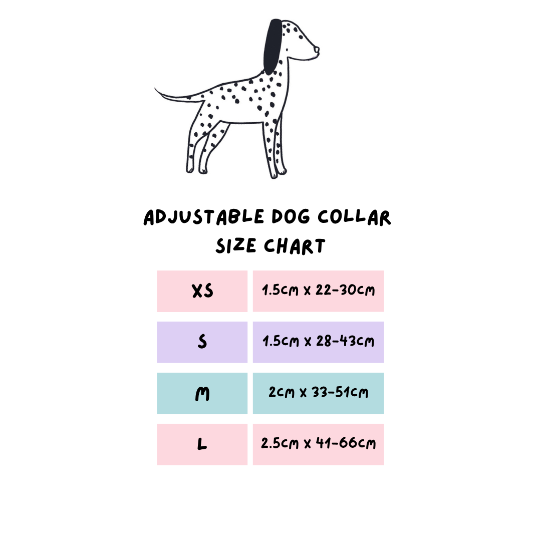 Pipkin and Bella Adjustable Dog Collar - Highland Spark